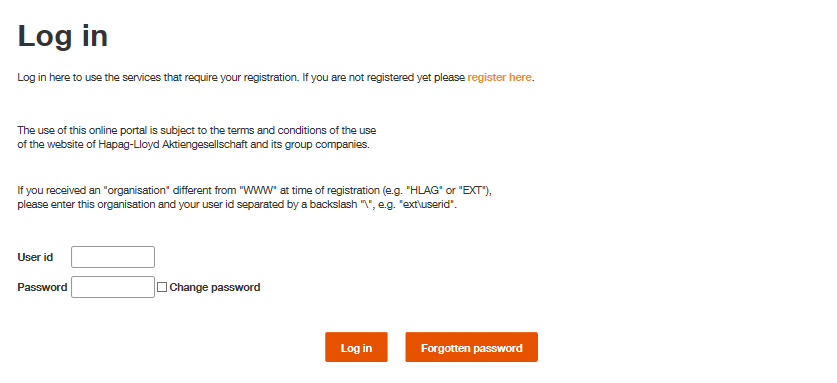 User Guide: Login - Hapag-Lloyd