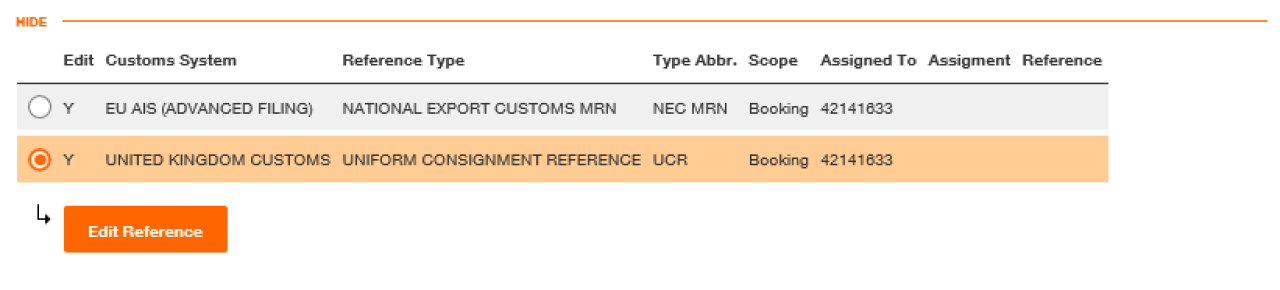 User Guide: Customs References - Hapag-Lloyd