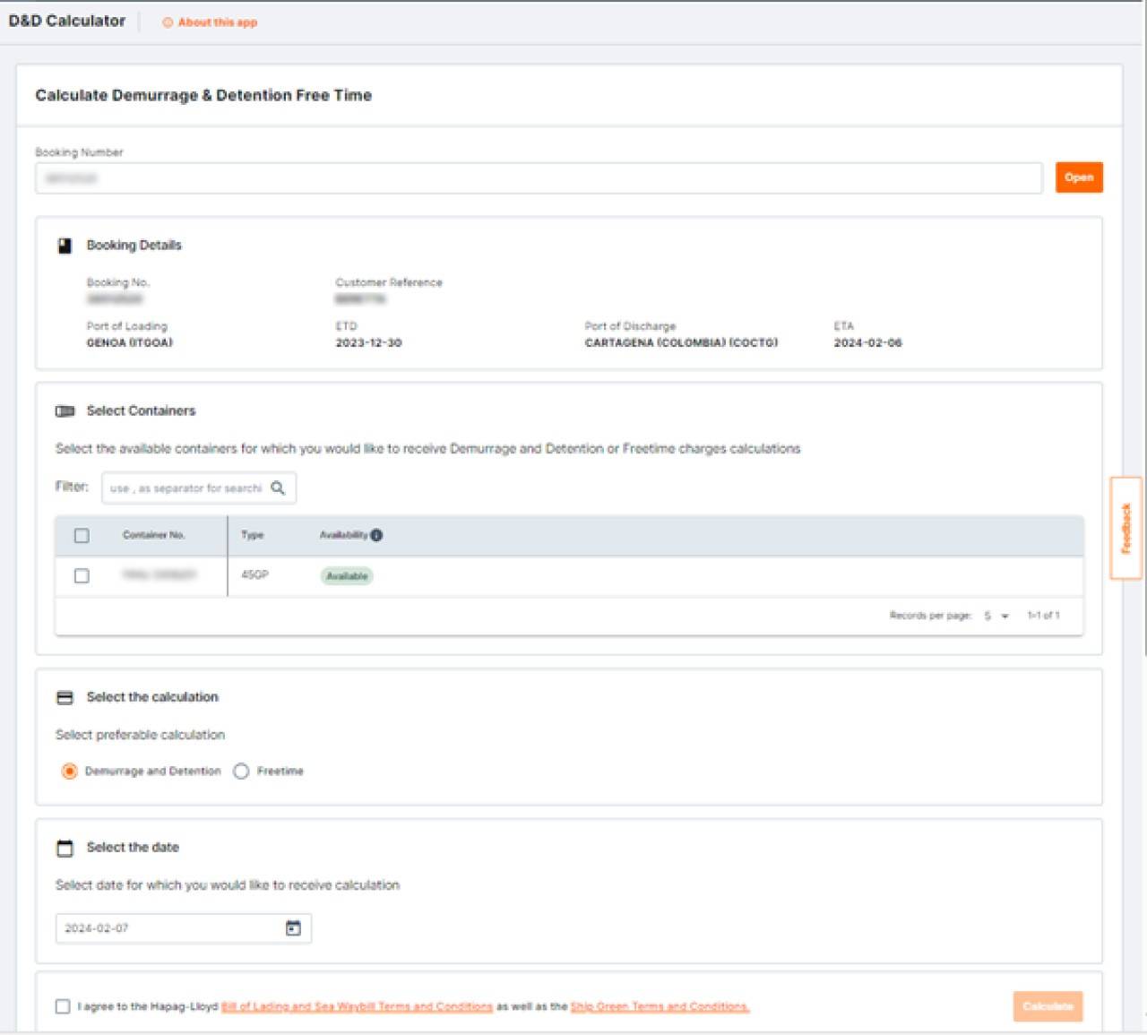 Detention and Demurrage Calculator - Hapag-Lloyd