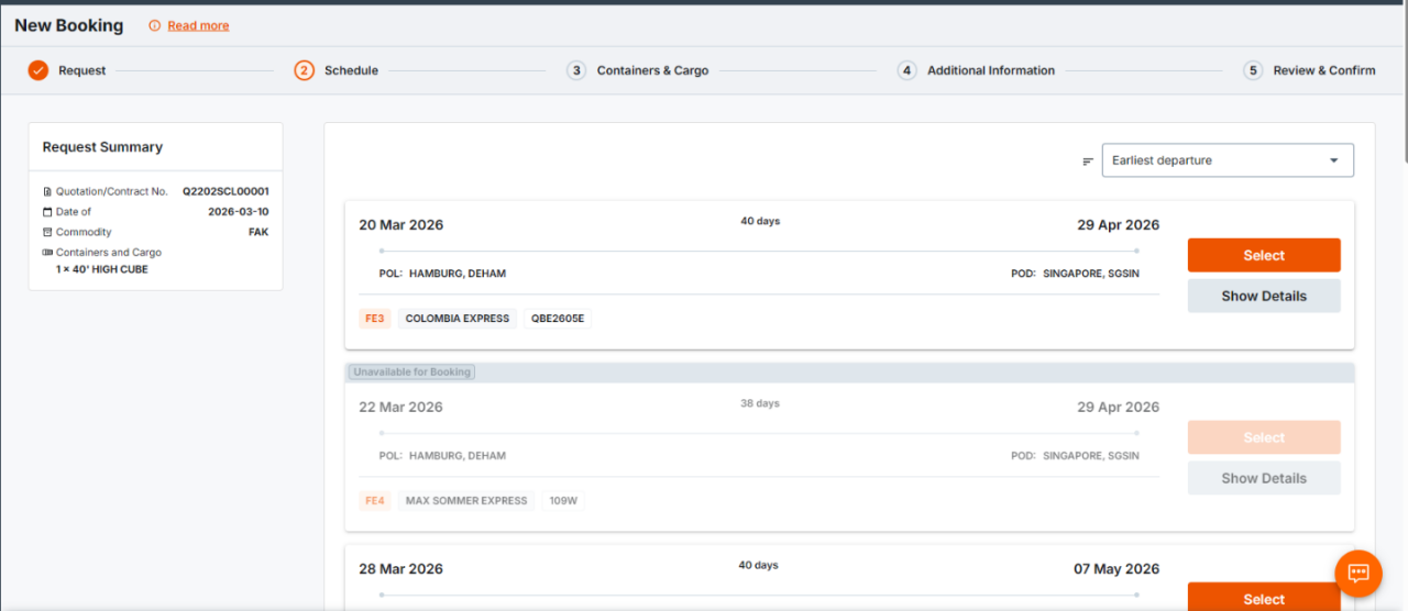 User Guide: Hapag-Lloyd Booking - Hapag-Lloyd