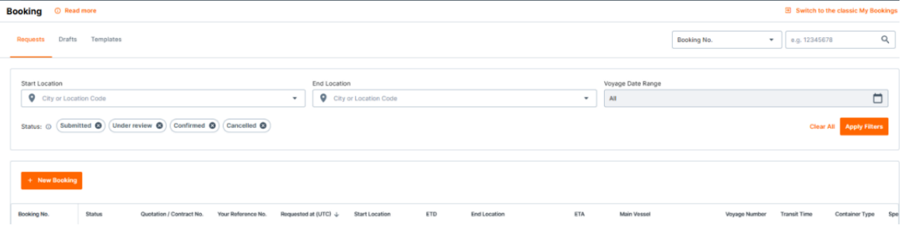 User Guide: My Bookings - Hapag-Lloyd