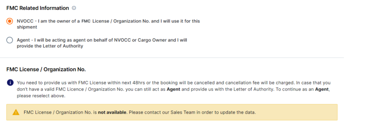 User Guide: FMC Filing in the Quotation Journey - Hapag-Lloyd