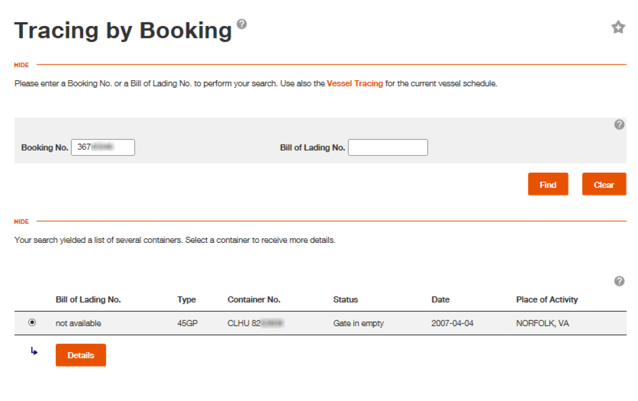User Guide: Tracing by Booking - Hapag-Lloyd