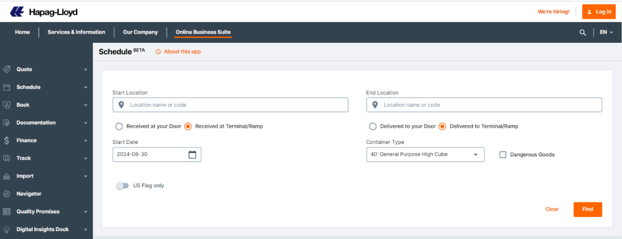 Vessel Schedule - Find up-to-date schedule information - Hapag-Lloyd