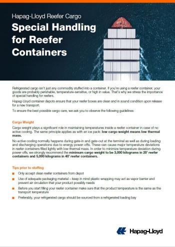 Reefer Cargo Handling - Hapag-Lloyd