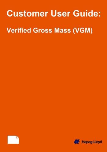 VGM - Shipper - Hapag-Lloyd