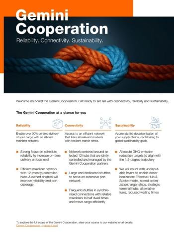 Gemini Cooperation - Hapag-Lloyd