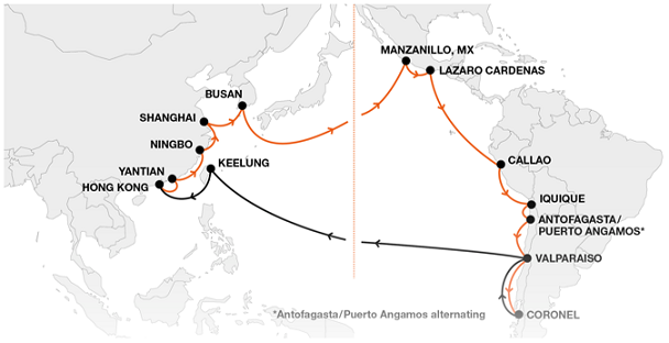 New Asia to West Coast of Latin America Vessel Sharing Agreement ...