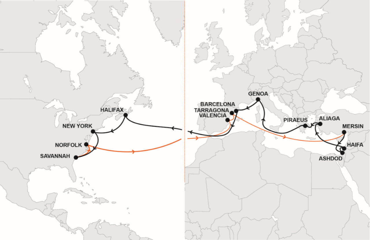 Atlantic Loop 7 (AL7) - Port call change - Hapag-Lloyd