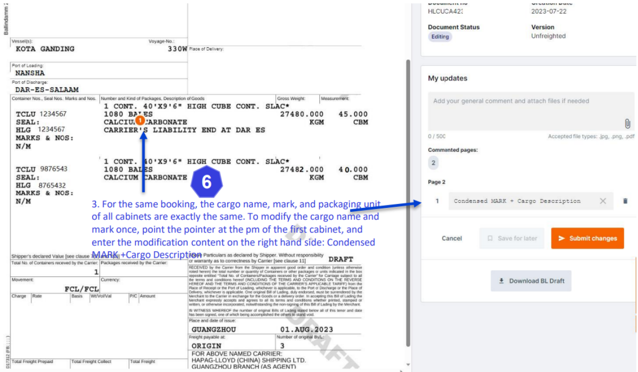 BLDC online - Guidelines - Hapag-Lloyd