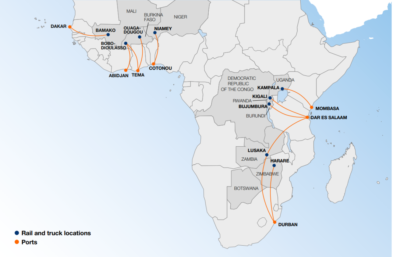 Inland landlocked Africa to the World - Hapag-Lloyd