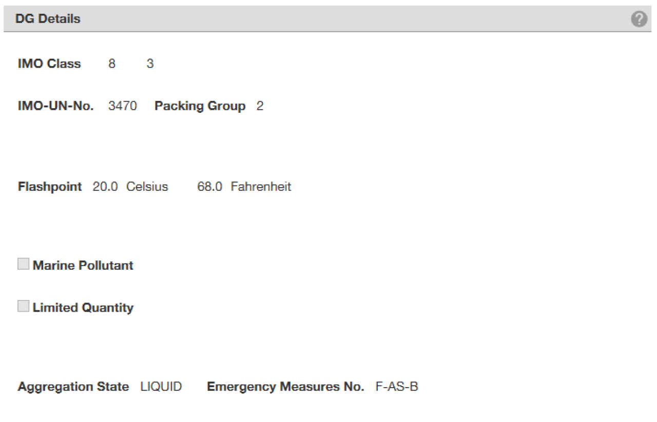 User Guide: Dangerous Goods Details - Hapag-Lloyd