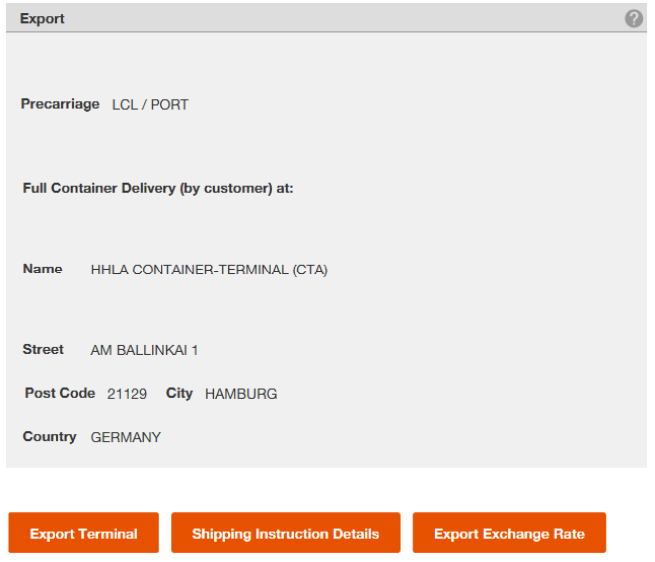 User Guide: Shipment details - Hapag-Lloyd