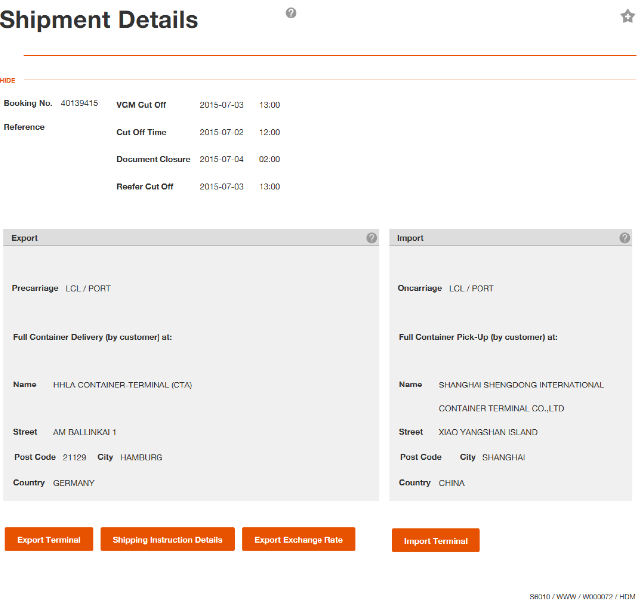 User Guide: Shipment details - Hapag-Lloyd