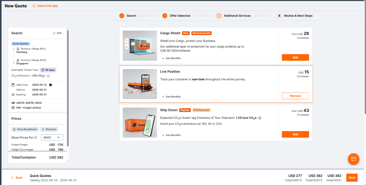 Live Position - Hapag-Lloyd