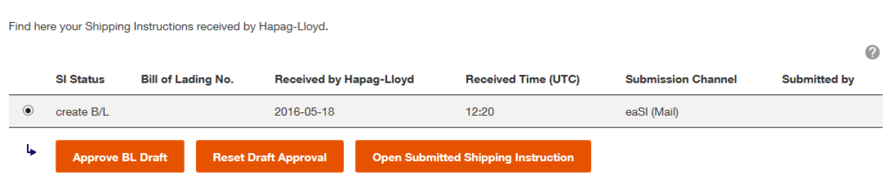 User Guide: Shipping Instruction Details - Hapag-Lloyd