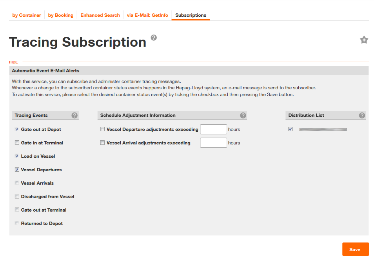 User Guide: Tracing Subscription - Hapag-Lloyd