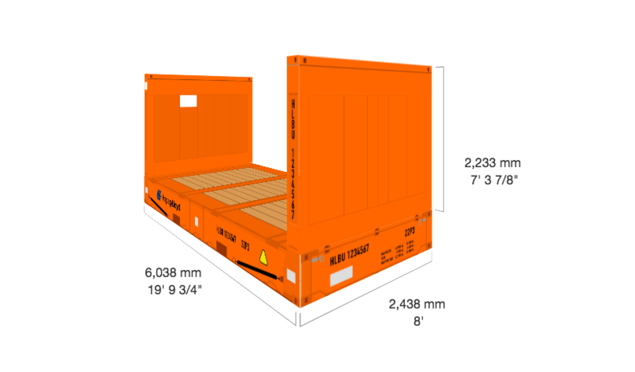 20' Flatrack - Hapag-Lloyd