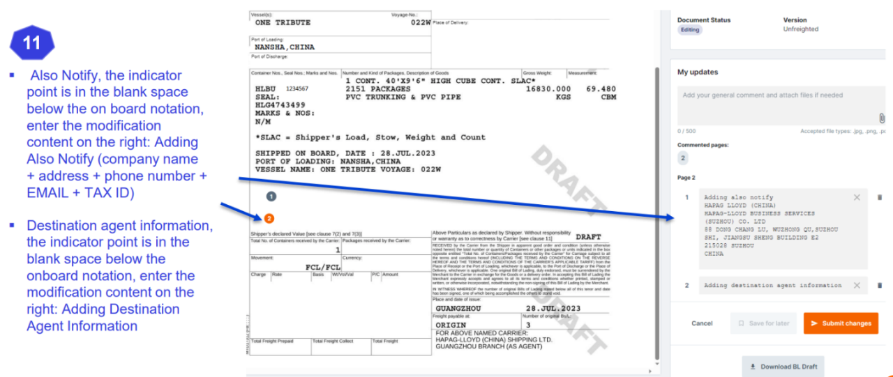 BLDC online - Guidelines - Hapag-Lloyd